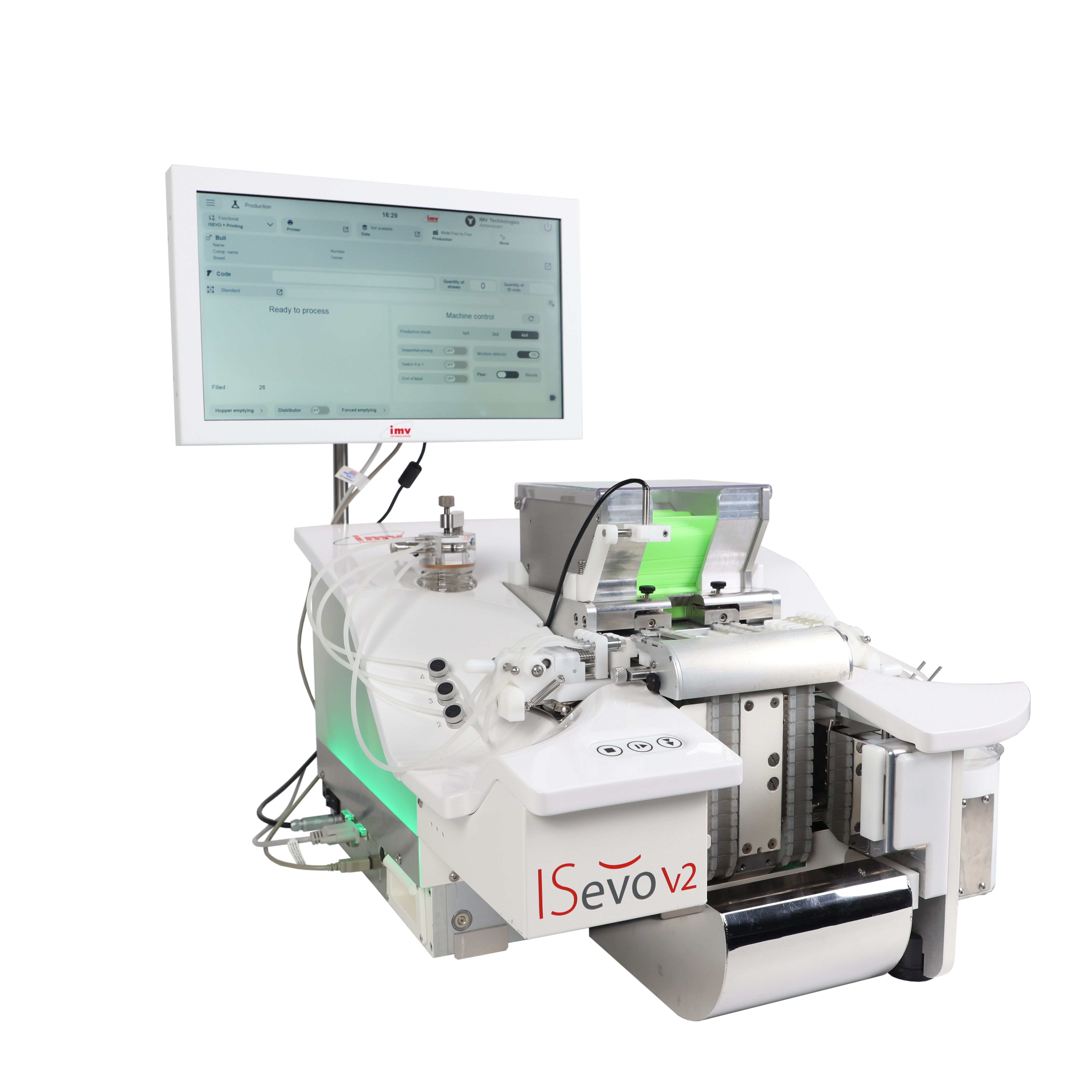 ISevo V2 Alpha Flex - Filling & sealing machine for bovine semen straws - IMV Technologies Brasil